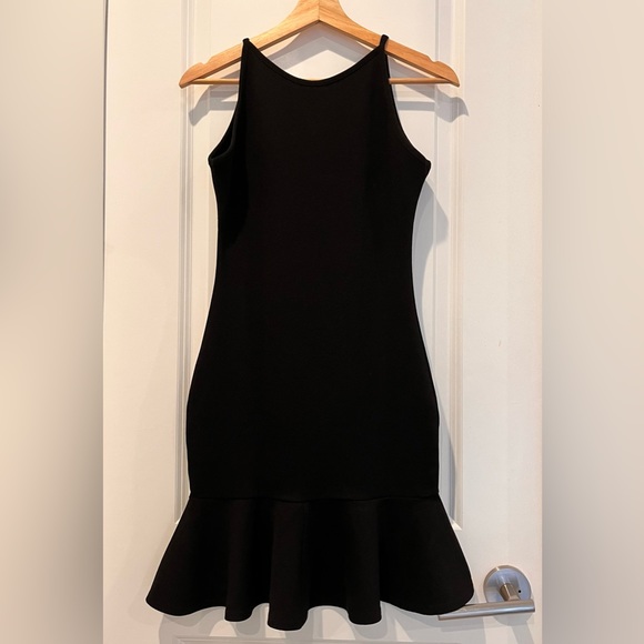 Boohoo | Dresses | Boohoo Little Black Skater Dress Fit And Flared ...